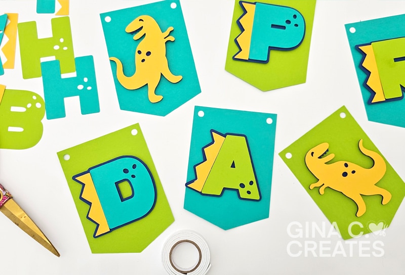 Cricut Dinosaur Party Banner DIY | Free SVG File