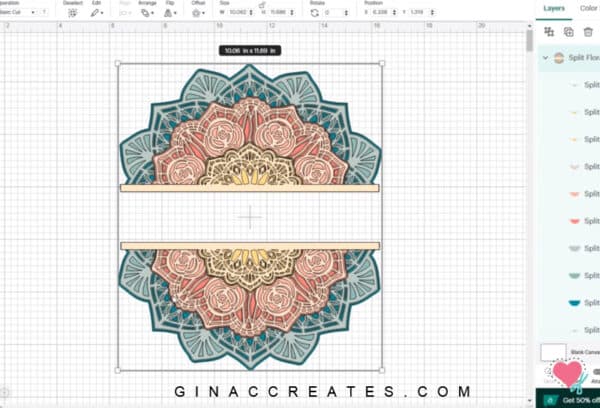 How To Make A Split Layered Mandala With Cricut