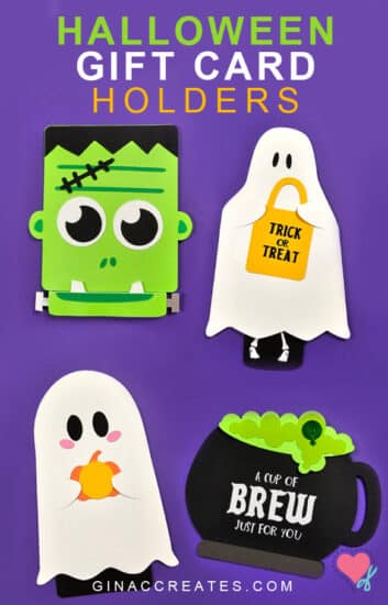 Cricut Halloween Gift Card Holders SVG Bundle