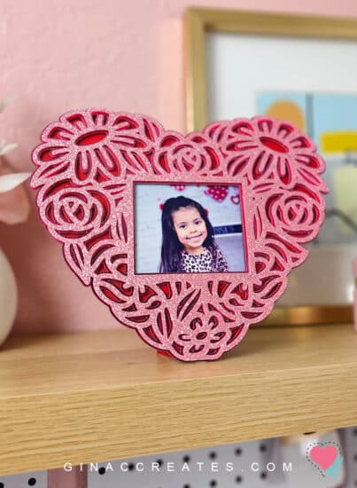 Cricut Photo Frame Project Floral Heart