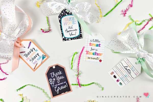 Easy DIY Teacher Appreciation Gift Tags Free Printable