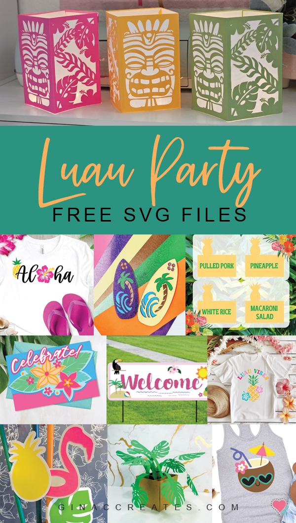 Cricut Luau Party Free SVG Files