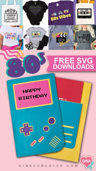 80s Gift Card Holder Free SVG Files