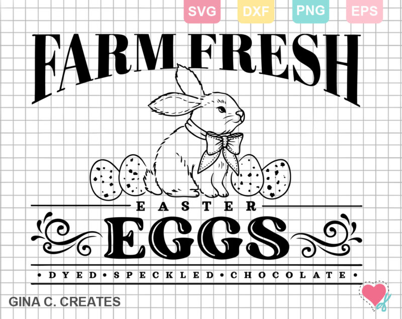 Cricut Easter SVG | Farm Fresh Easter Eggs Wall Decor