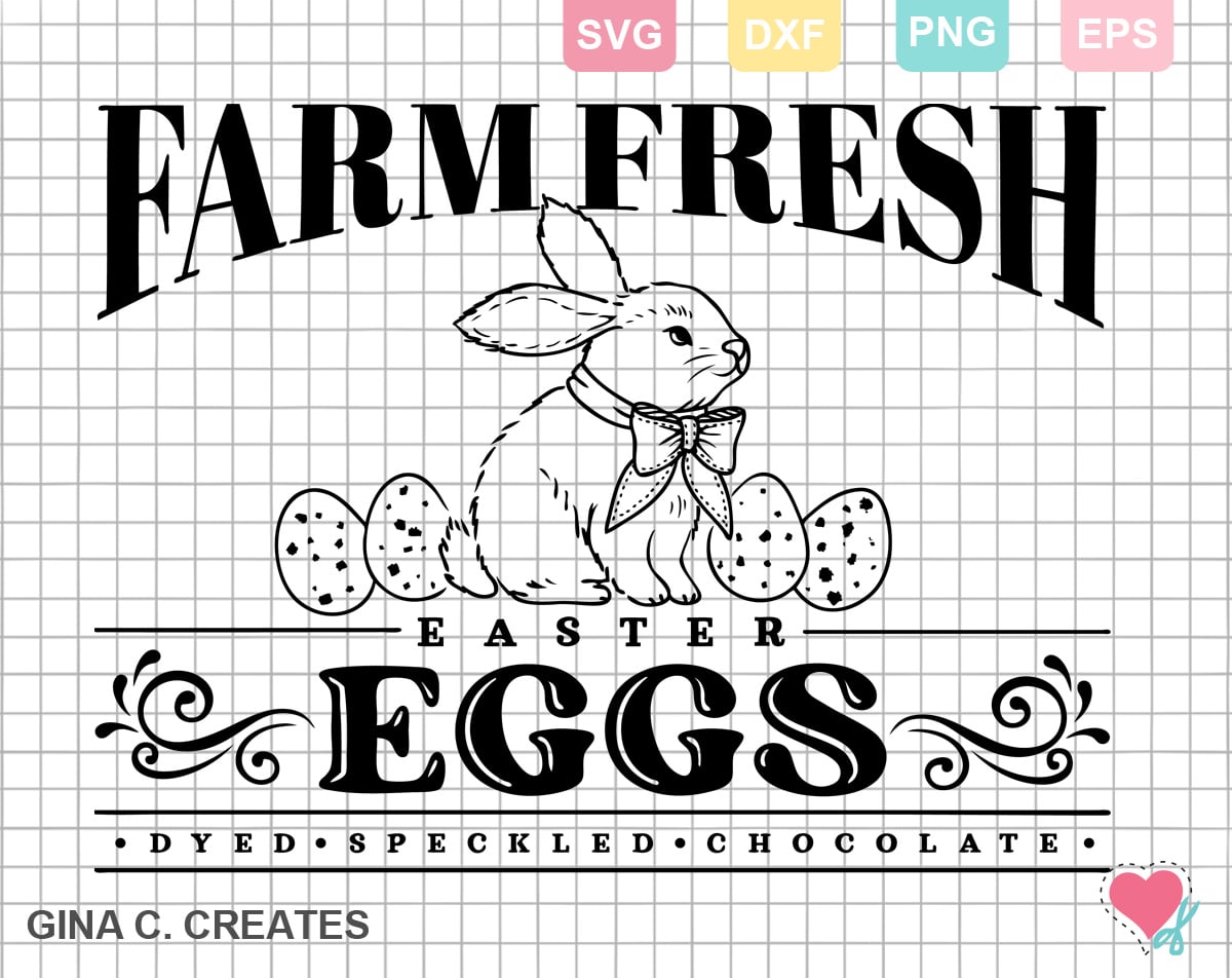 Cricut Easter SVG | Farm Fresh Easter Eggs Wall Decor