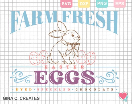 Spring Farmhouse SVG Cut File | Easter Bunny Sign Design